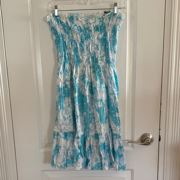 Moda International | Dresses | Moda International Turquoise And White ...